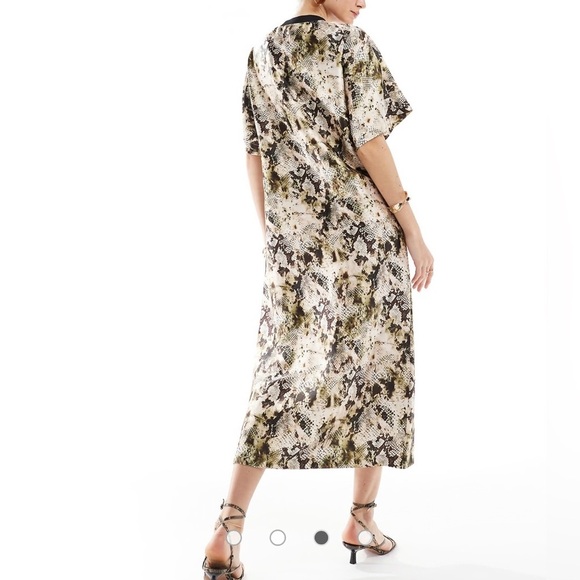 ASOS | Dresses | New Asos Snakeskin Print Midi Dress | Poshmark